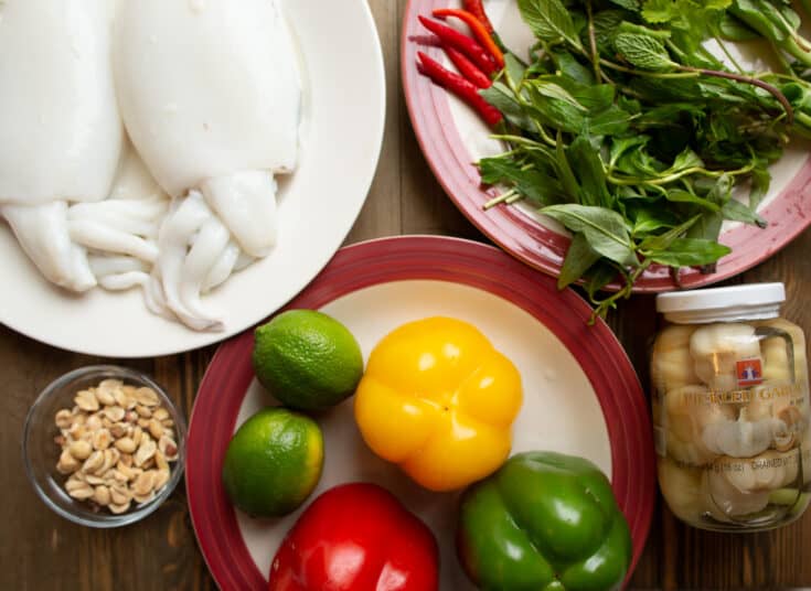 Delicious Thai Spicy Squid Salad Recipe - Authentic Yam Pla-Muek