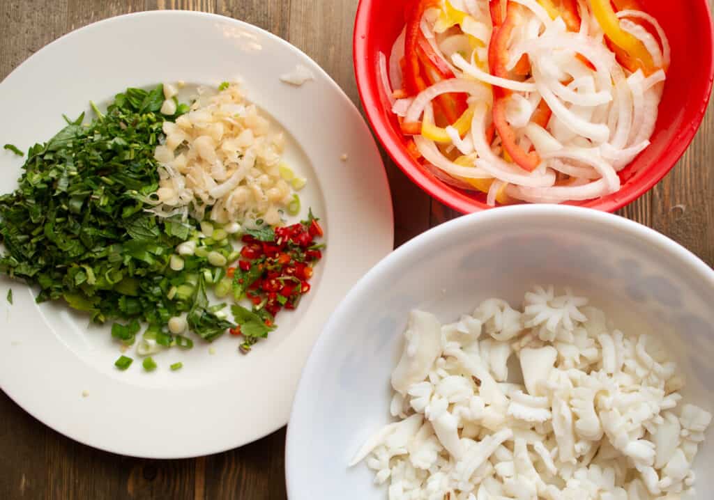 Delicious Thai Spicy Squid Salad Recipe - Authentic Yam Pla-Muek