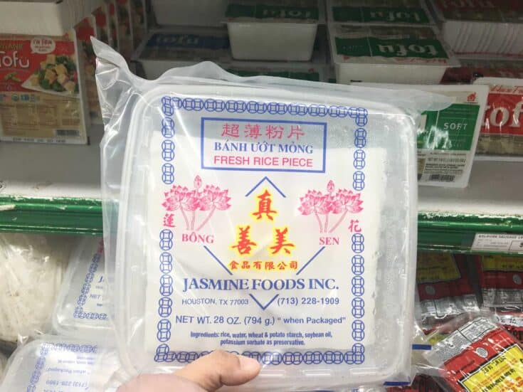 EASY Vietnamese Banh Uot Recipe with Premade Rice Noodle Sheets