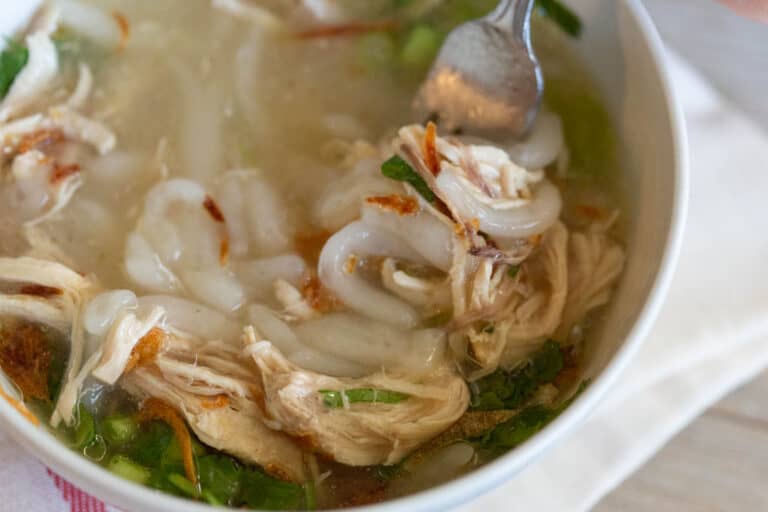 Khao Piak Sen - Authentic Lao Tapioca Chicken Noodle Soup Recipe