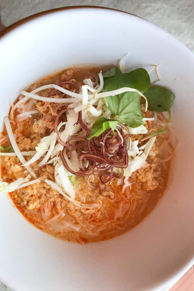 Mee Ka Tee Recipe - Authentic Thai and Lao Coconut Noodle Soup