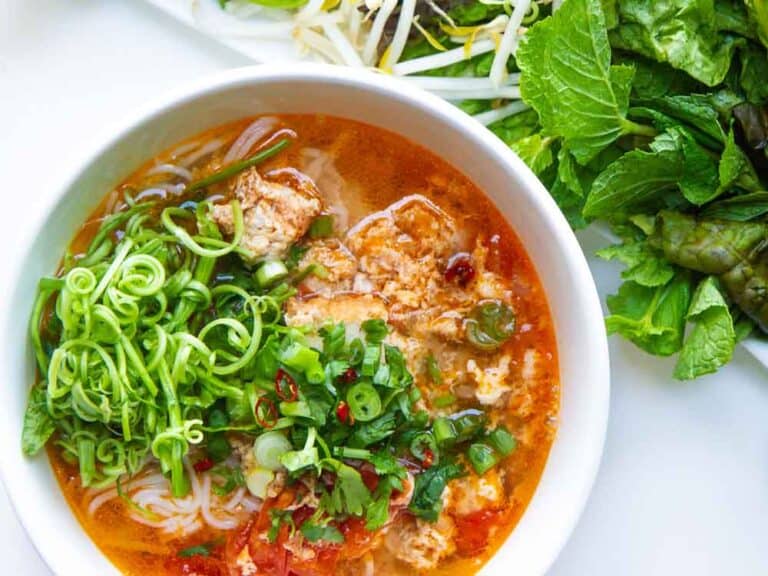 EASY Homestyle Vietnamese Bun Rieu - Crab, Pork, Tomato Noodle Soup