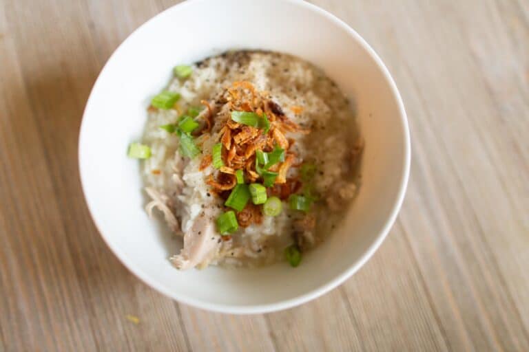 Authentic Khao Piak Khao Gai - Lao Rice Porridge