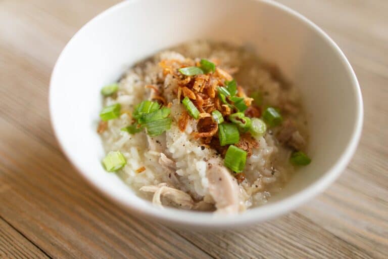 Authentic Khao Piak Khao Gai - Lao Rice Porridge