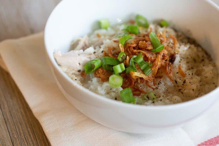 Authentic Khao Piak Khao Gai - Lao Rice Porridge