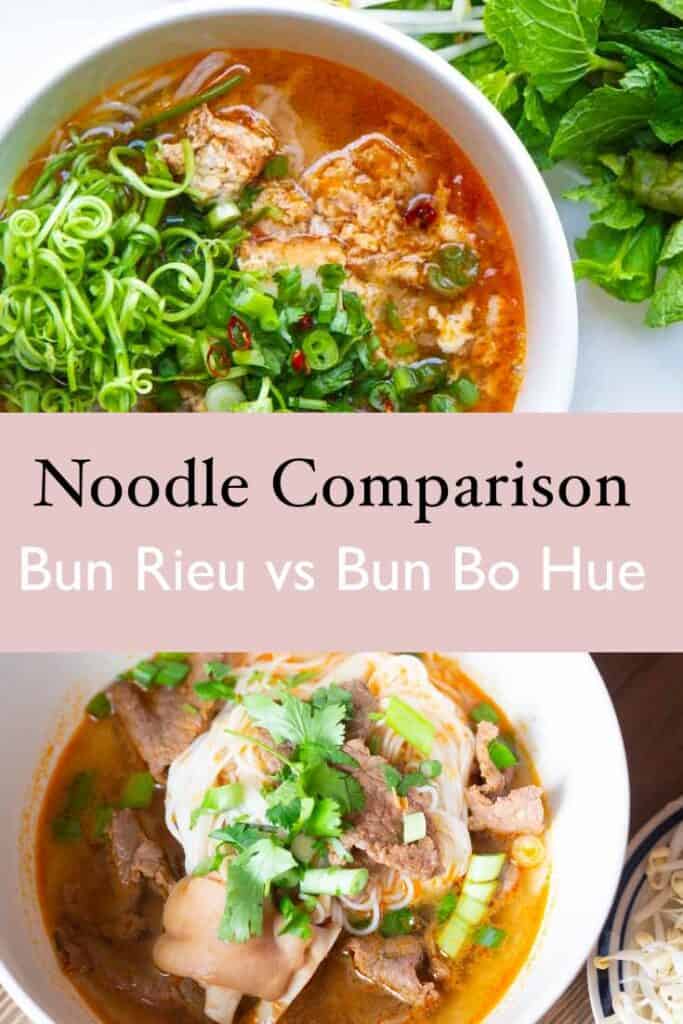 Bun Rieu vs Bun Bo Hue - What's the Difference?
