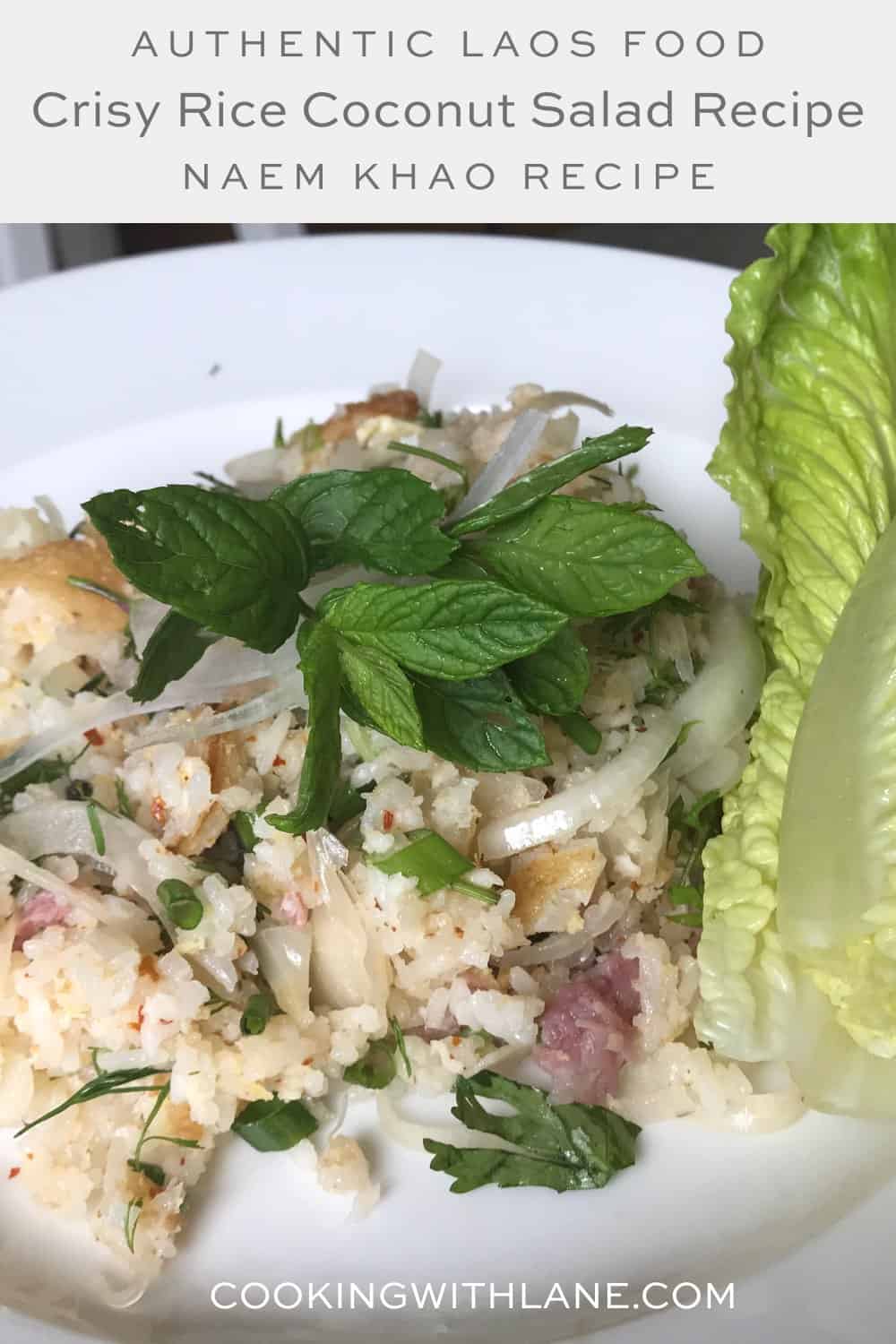 Authentic Naem Khao Recipe - Crispy Coconut Rice Salad Recipe
