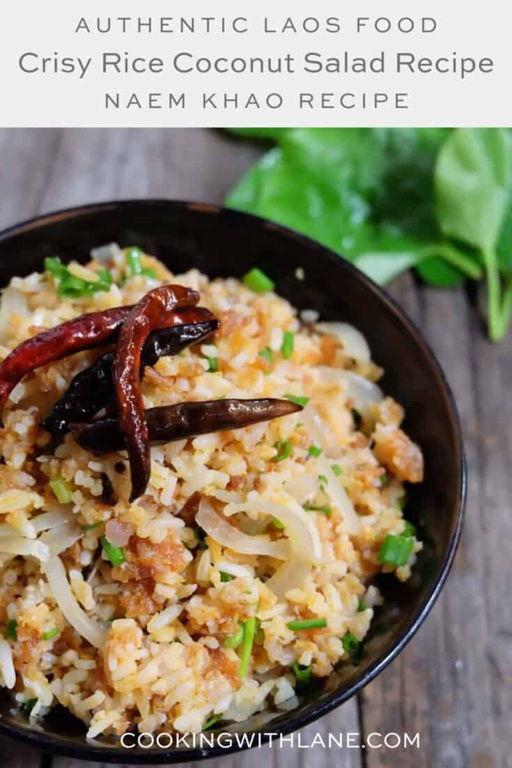 Authentic Naem Khao Recipe - Crispy Coconut Rice Salad Recipe