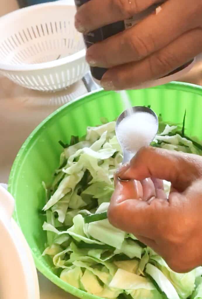 Thai and Lao Som Pak Recipe - Pickled Cabbage - Cooking with Lane