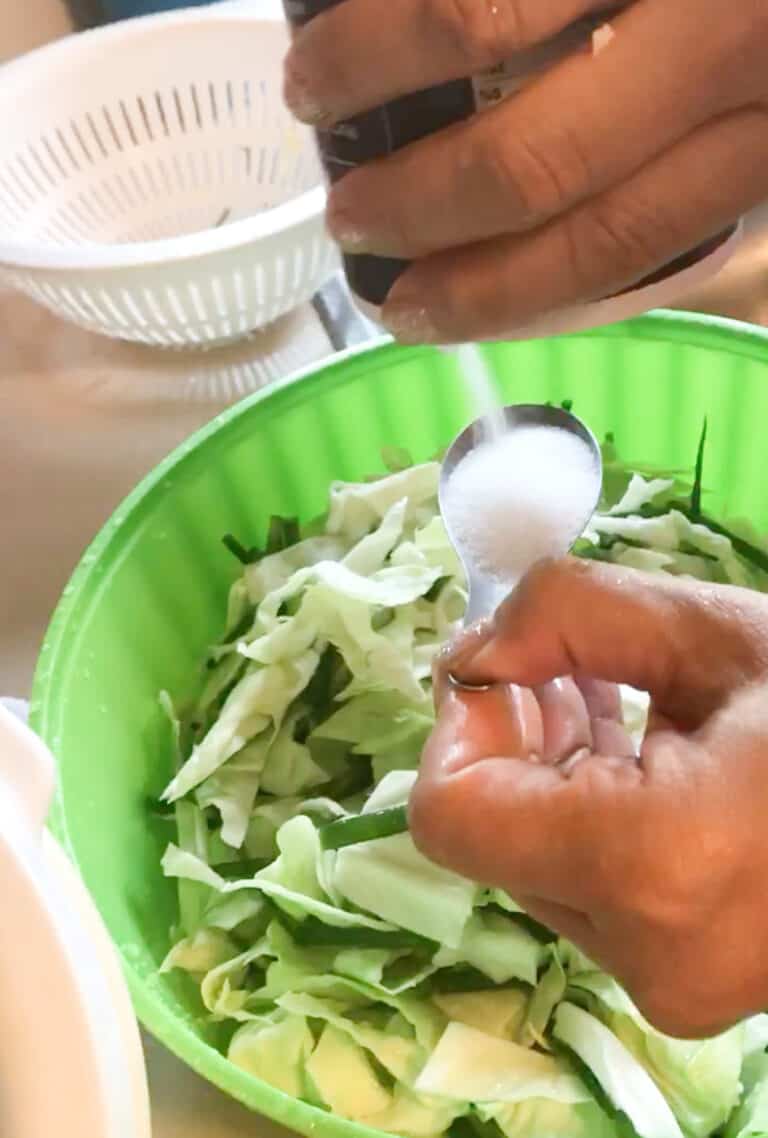 Thai and Lao Som Pak Recipe - Pickled Cabbage - Cooking with Lane