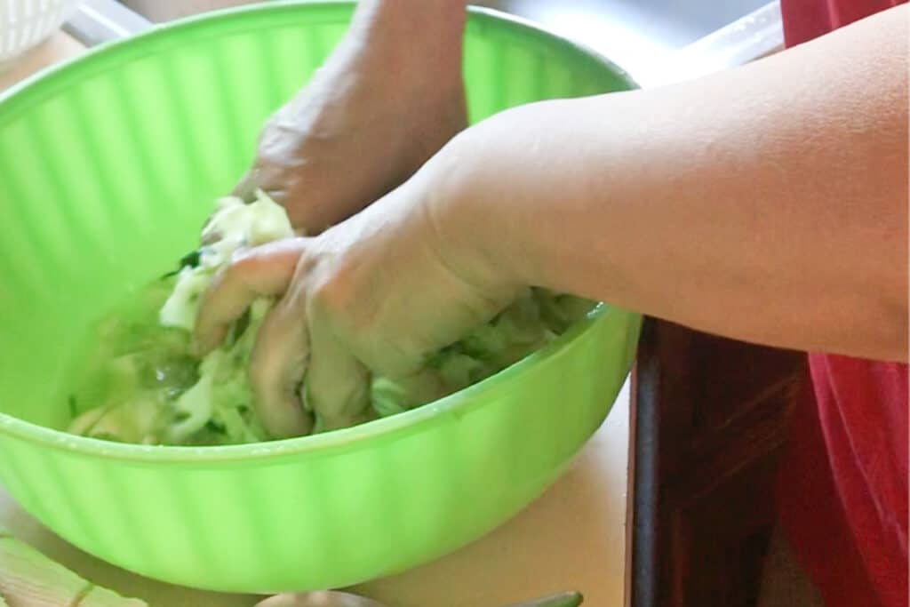 Thai and Lao Som Pak Recipe - Pickled Cabbage - Cooking with Lane