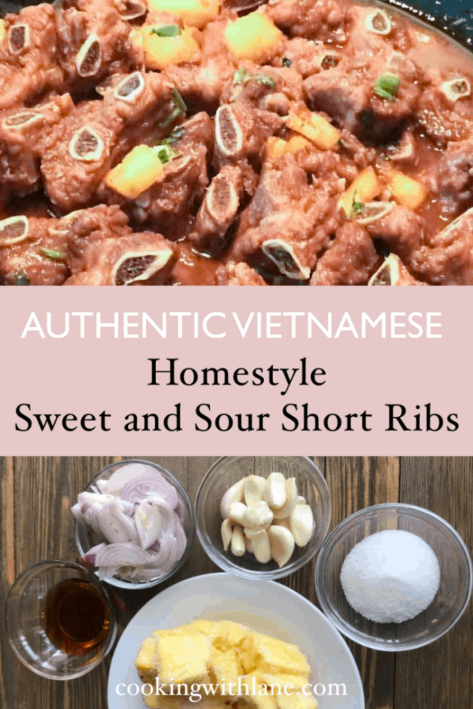 Authentic Vietnamese Pork Spare Ribs with Pineapple - Suon Ram Voi